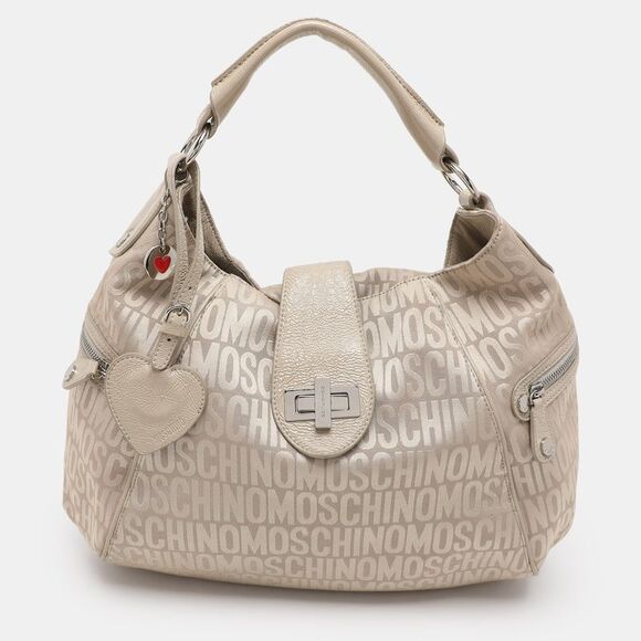 Movado | Bags | Movado Beige Canvas And Patent Leather Hobo | Poshmark